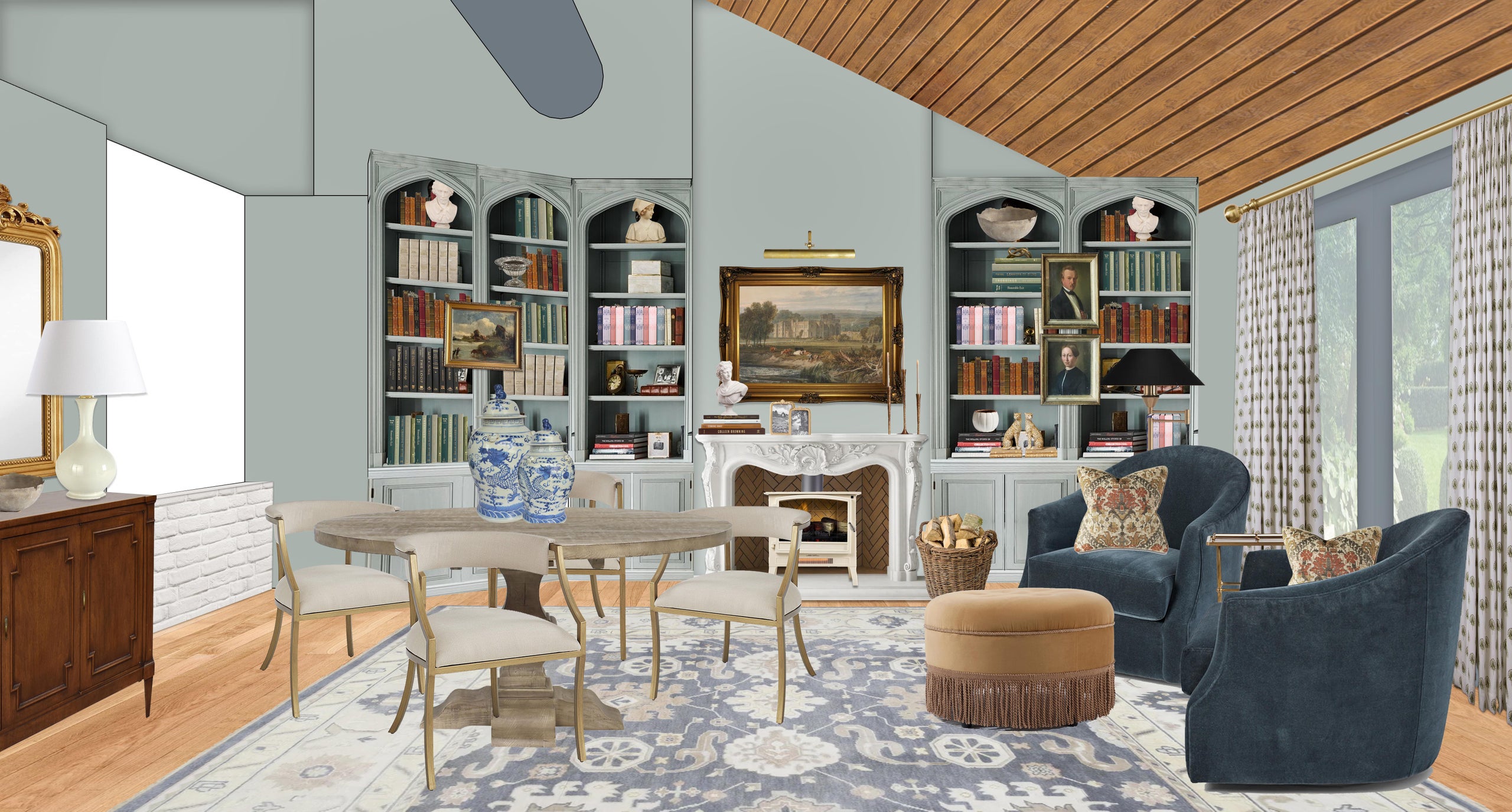 Virtual Room design with renderings | Paige Kontrafouris Interiors